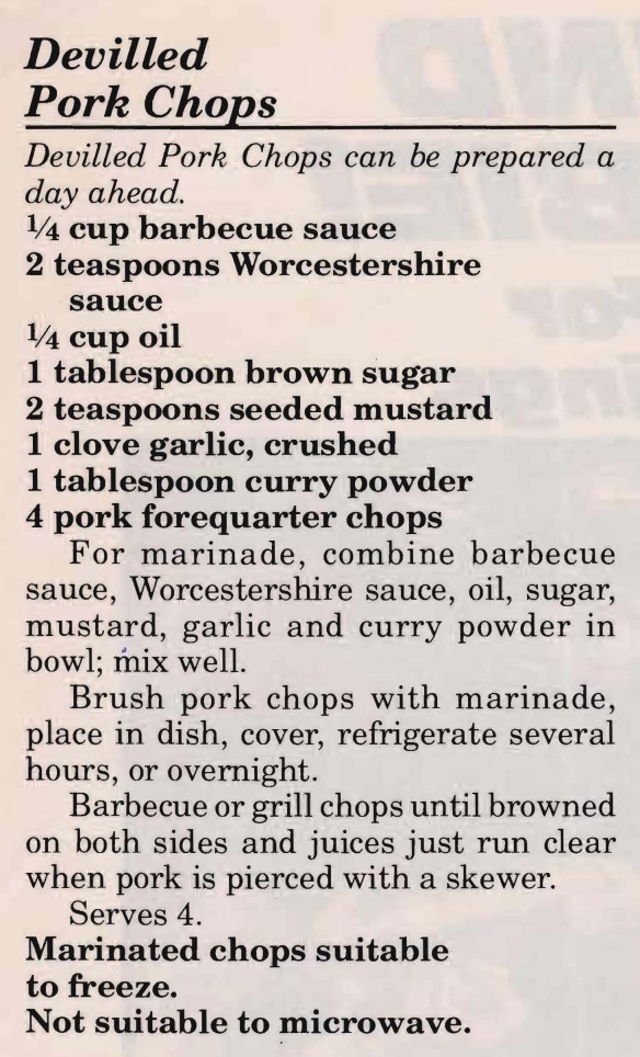 DEVILLED PORK CHOPS | Beb's Recipe Drawer