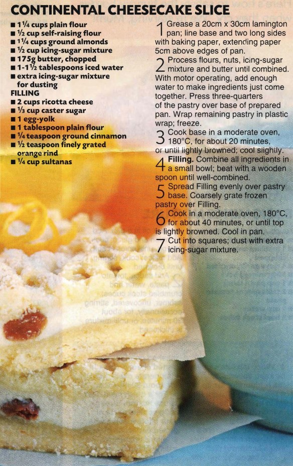 CONTINENTAL CHEESECAKE SLICE | Beb's Recipe Drawer